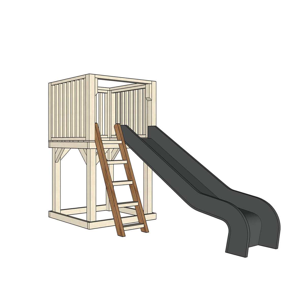 Raised Wooden Platforms - Above Ground – Castle and Cubby