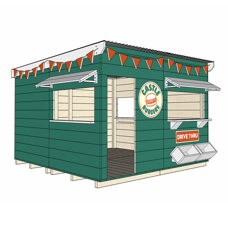 Drive Thru Burger Shop Themed Cubby House for an Educational Play ...