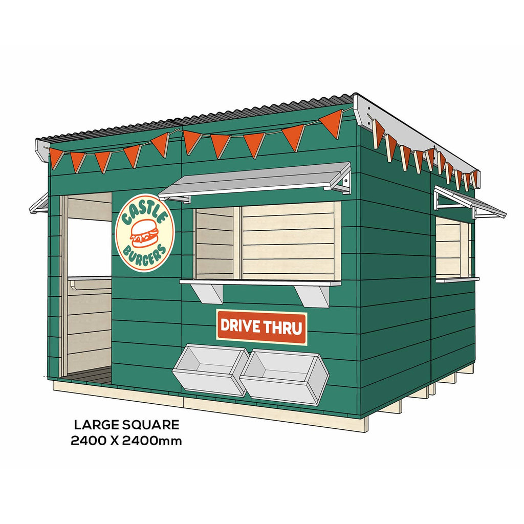 Drive Thru Burger Shop Themed Cubby House for an Educational Play ...