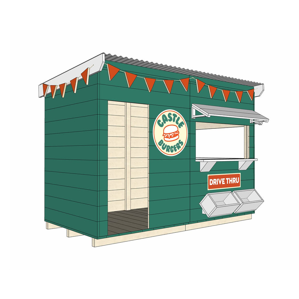 Drive Thru Burger Shop Themed Cubby House for an Educational Play ...