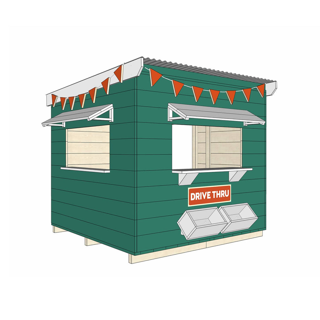 Drive Thru Burger Shop Themed Cubby House for an Educational Play ...