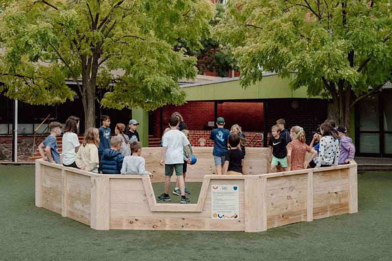 Outdoor Timber Gaga Ball Pit | For Australian Schools & Communities ...