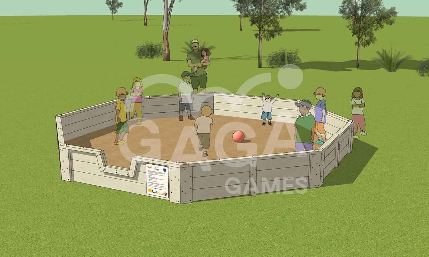 Outdoor Timber Gaga Ball Pit | For Australian Schools & Communities ...