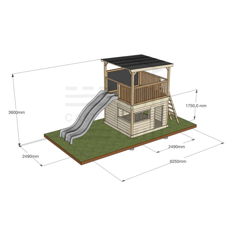 Interactive Wooden Adventure Cubby House & Slide - Made in Australia ...