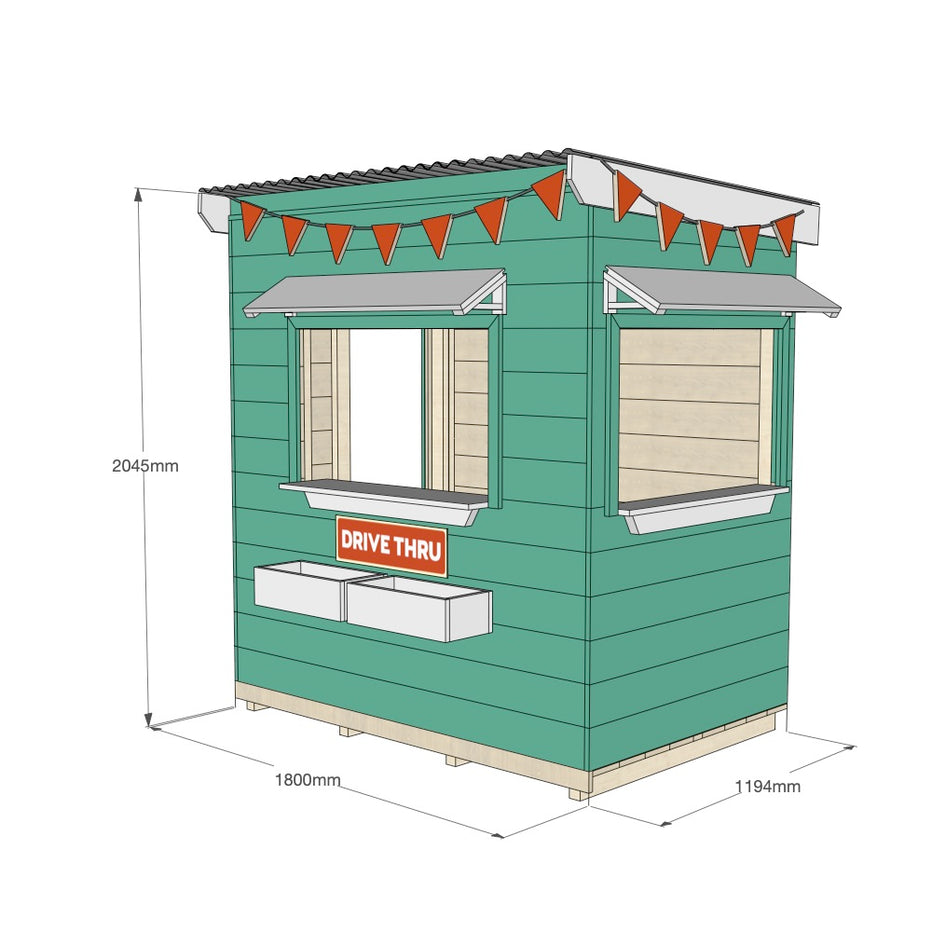Drive Thru Burger Shop Themed Cubby House for an Educational Play ...