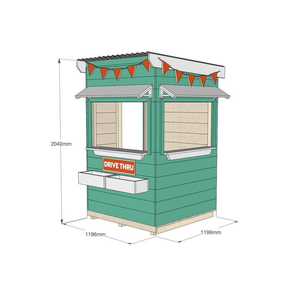 Drive Thru Burger Shop Themed Cubby House for an Educational Play ...