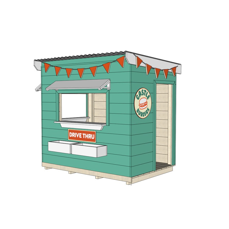 Drive Thru Burger Shop Themed Cubby House for an Educational Play ...