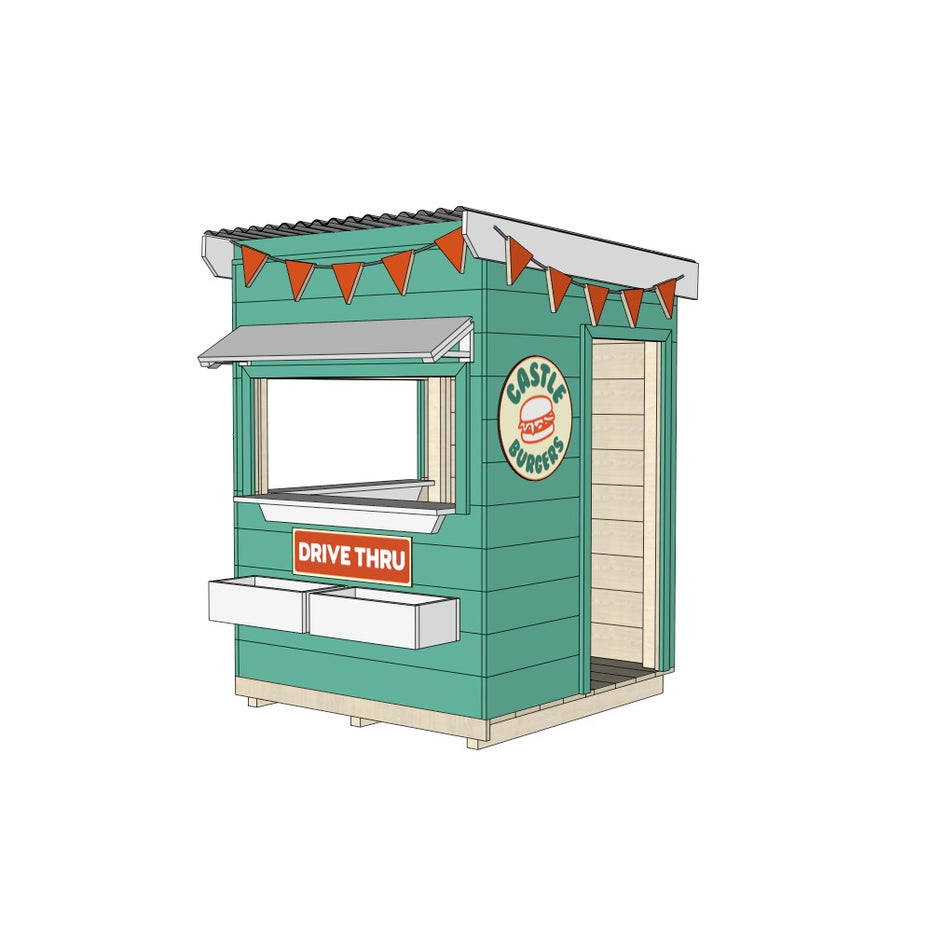 Drive Thru Burger Shop Themed Cubby House for an Educational Play ...