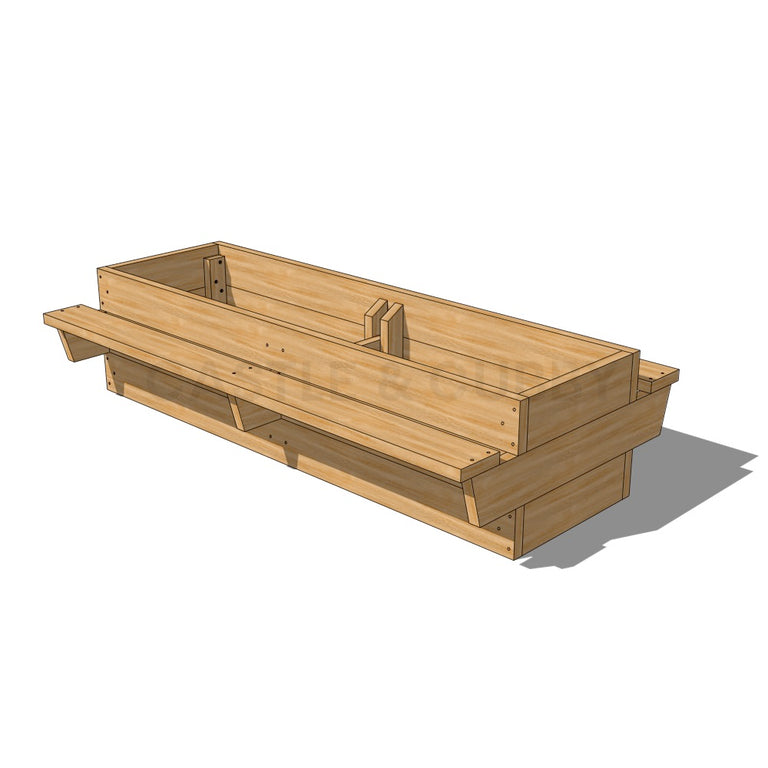 Timber Raised Garden Bed - with Bench Seat – Castle and Cubby