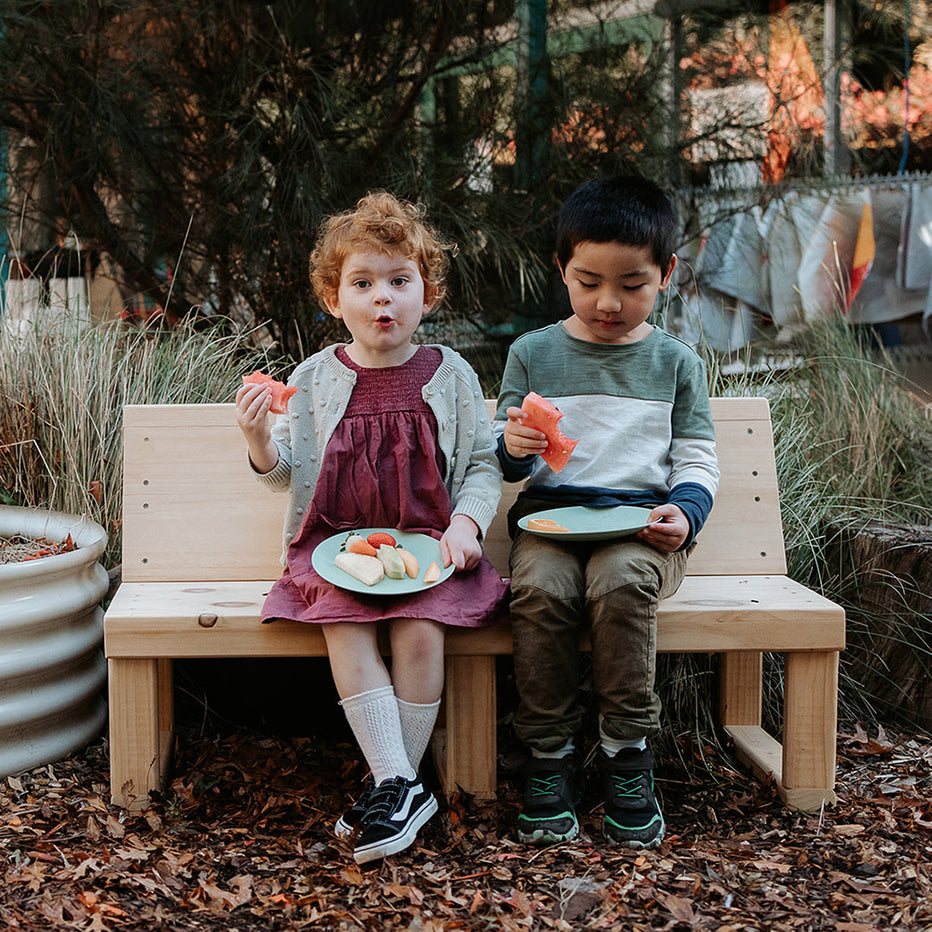 Kid's Wooden Bench Seat - The Perfect Buddy Bench! – Castle and Cubby