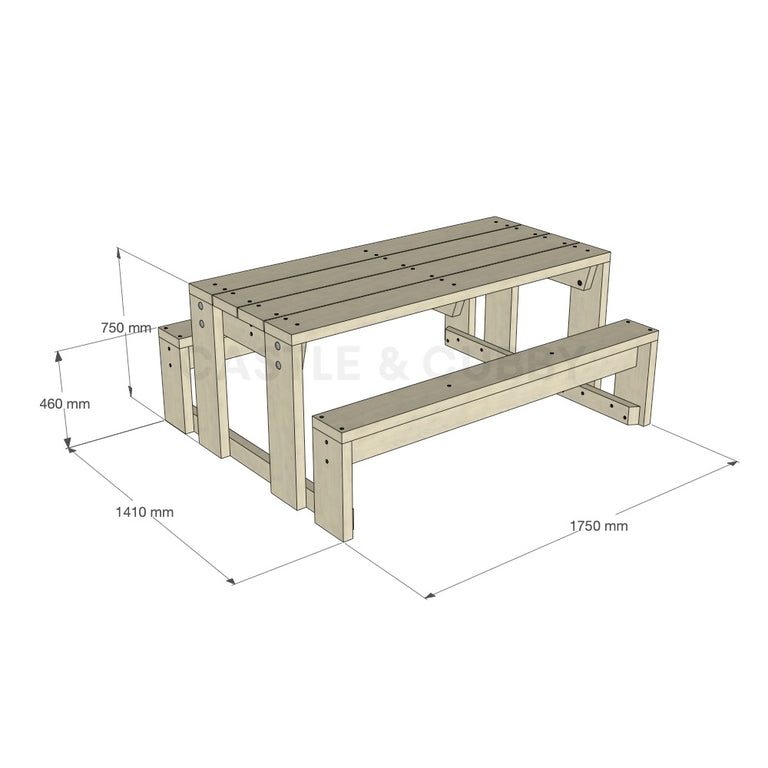 Timber Outdoor Table and Bench Seats | Australia-Wide Delivery – Castle ...
