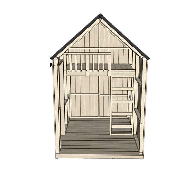 Barn with Mezzanine Cubby House - Resi – Castle and Cubby