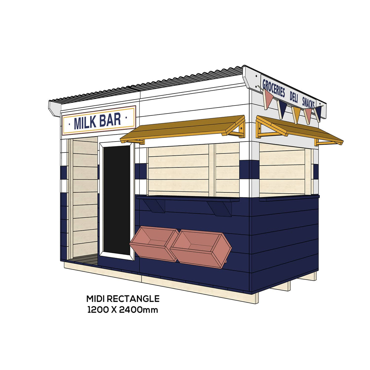 Stylish Retro Milk Bar Cubby House for Education Clients – Castle and Cubby