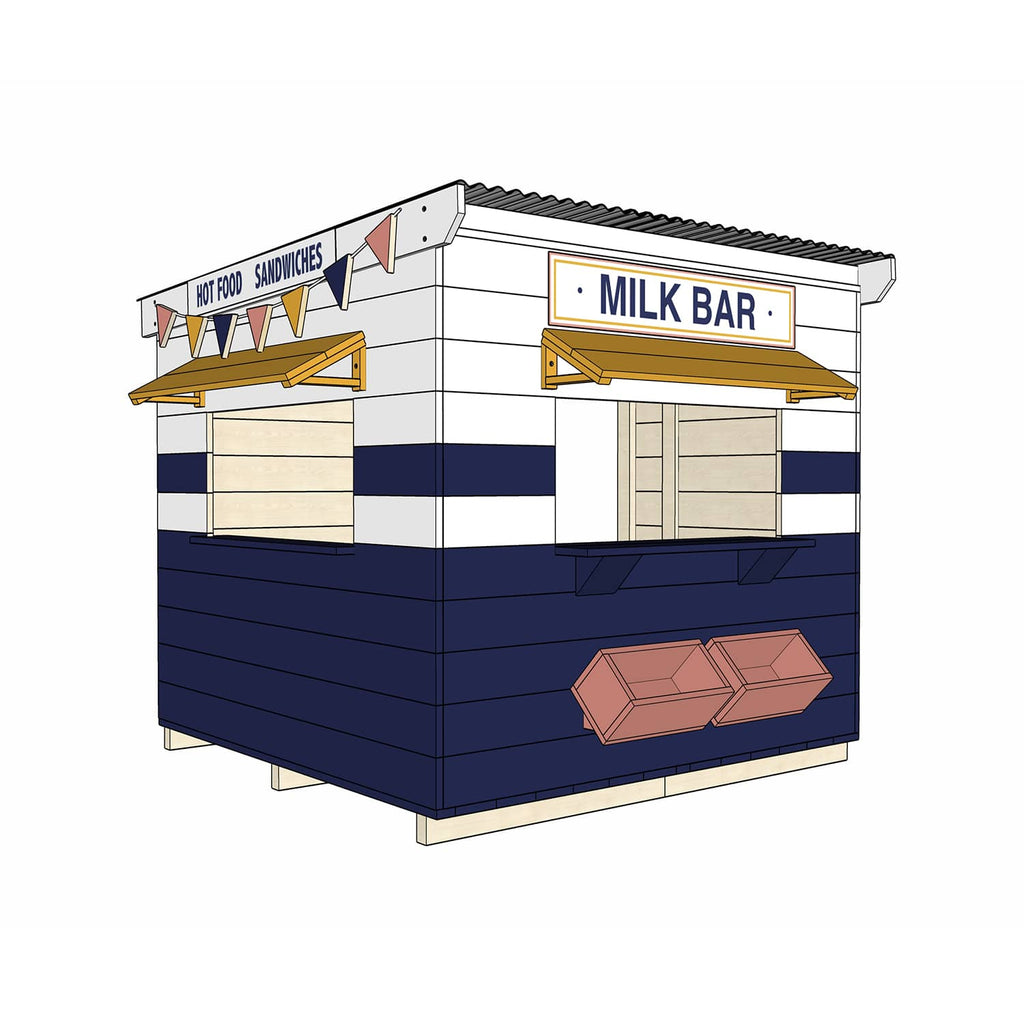 Stylish Retro Milk Bar Cubby House for Education Clients – Castle and Cubby
