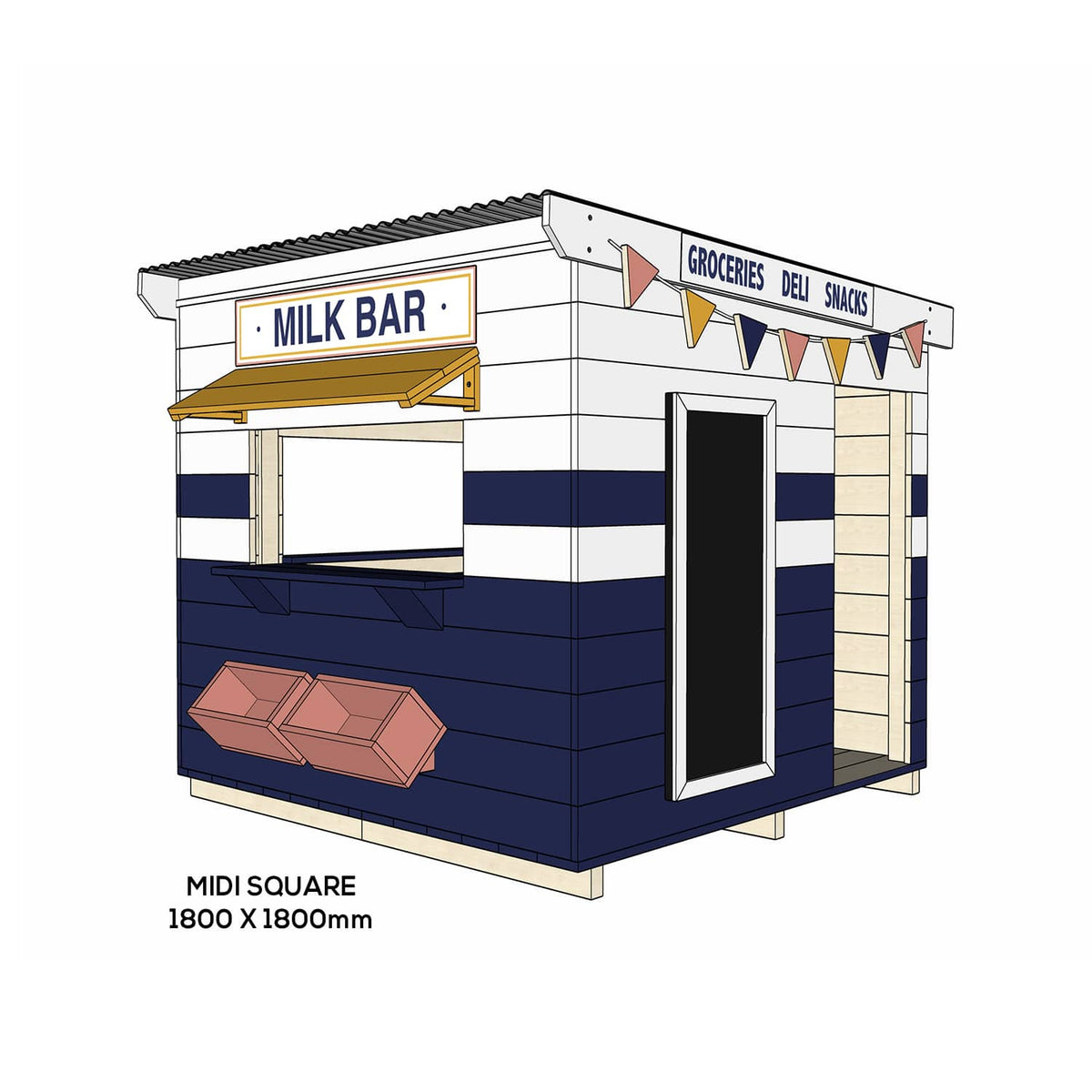 Stylish Retro Milk Bar Cubby House for Education Clients – Castle and Cubby