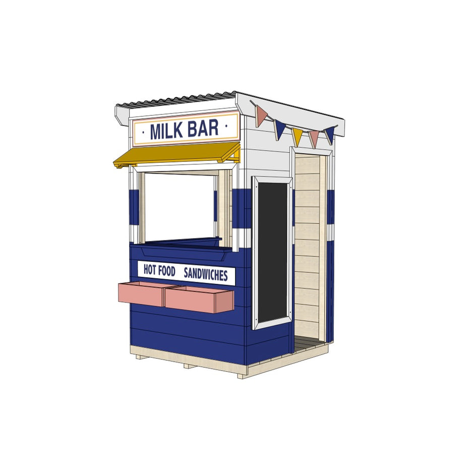 Stylish Retro Milk Bar Cubby House for Education Clients – Castle and Cubby
