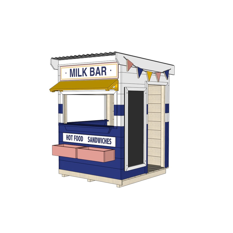Stylish Retro Milk Bar Cubby House for Education Clients – Castle and Cubby