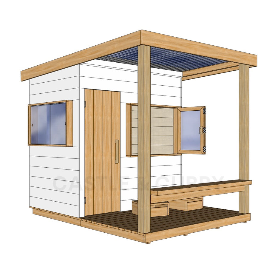 Australian Modern Cubby House with Verandah | Castle & Cubby – Castle ...