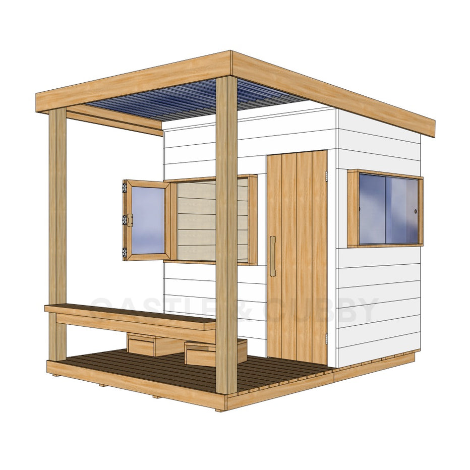 Australian Modern Cubby House with Verandah | Castle & Cubby – Castle ...