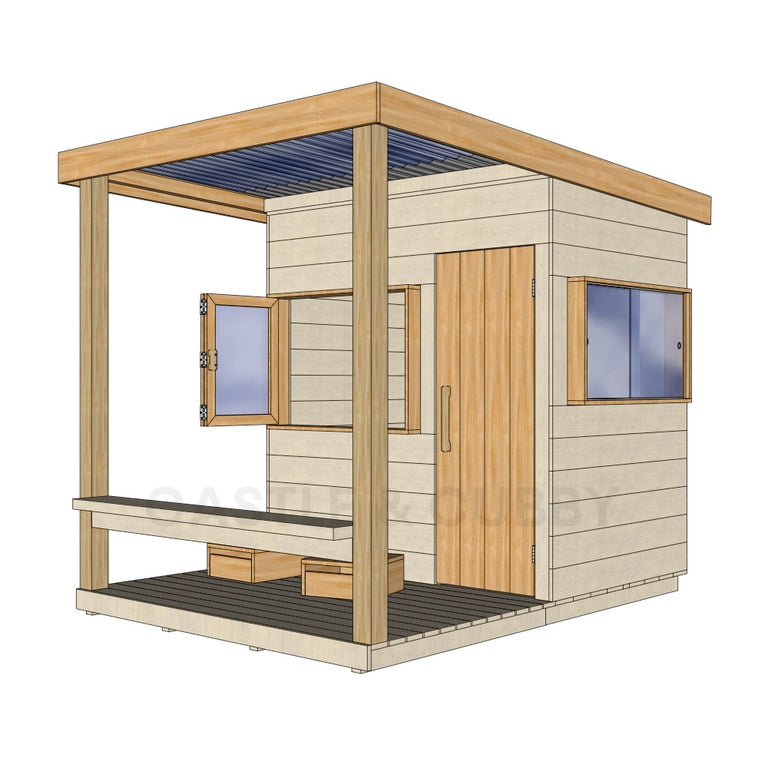 Australian Modern Cubby House with Verandah | Castle & Cubby – Castle ...
