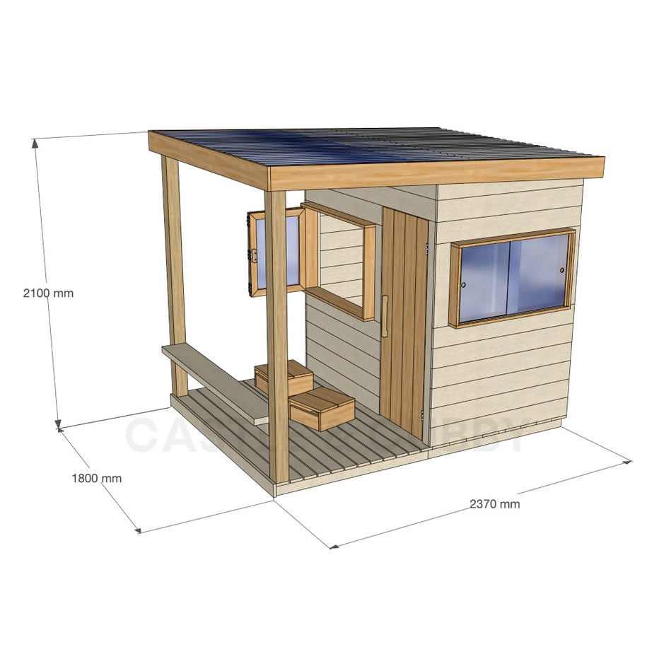 Australian Modern Cubby House with Verandah | Castle & Cubby – Castle ...
