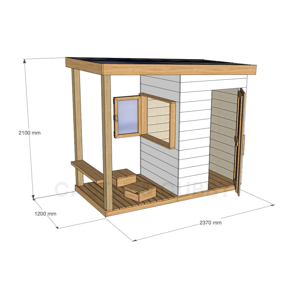 Australian Modern Cubby House with Verandah | Castle & Cubby – Castle ...