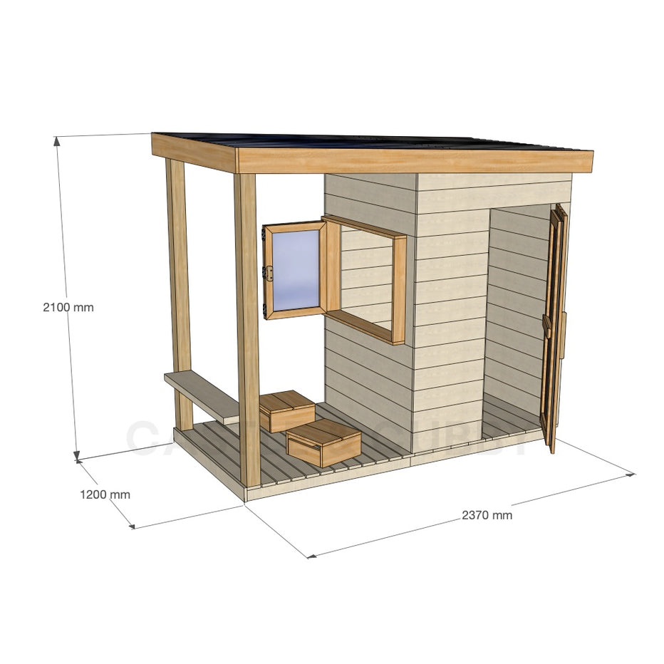 Australian Modern Cubby House with Verandah | Castle & Cubby – Castle ...