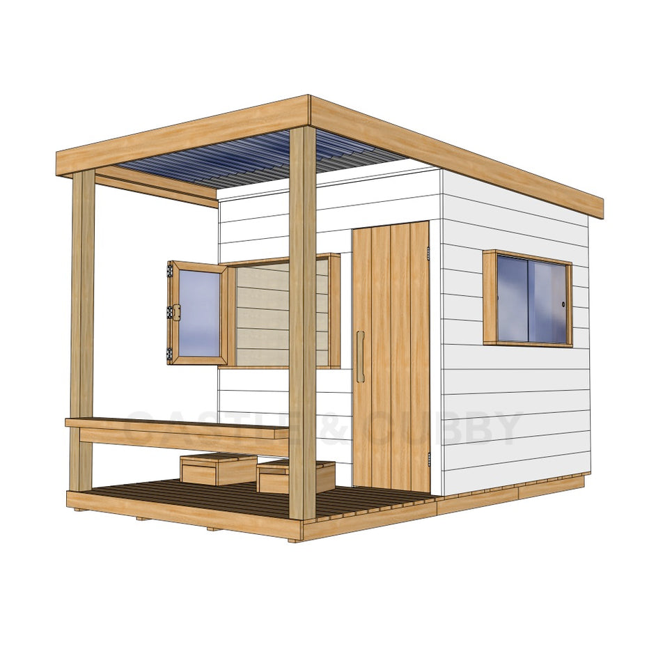 Australian Modern Cubby House with Verandah | Castle & Cubby – Castle ...