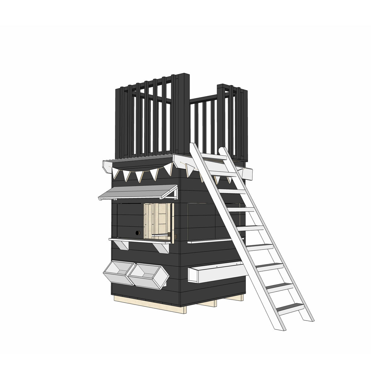 Australian Made Fort Top Wooden Cubby Houses For Families – Castle and ...