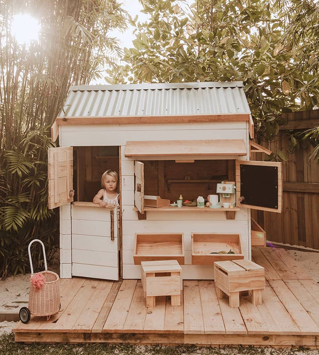 Wooden Cubby Houses for Little Courtyards or Big Backyards – Castle and ...
