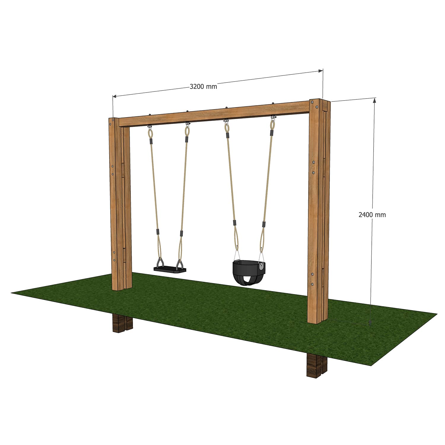Wooden Swing Sets | Kids Timber Swing Set Kits - Delivered Aus Wide ...