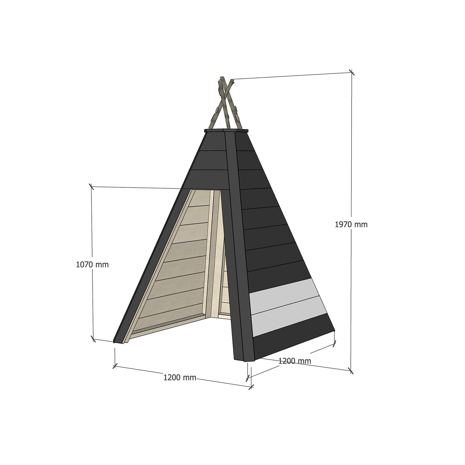Timber Teepee Cubby Houses – Castle and Cubby