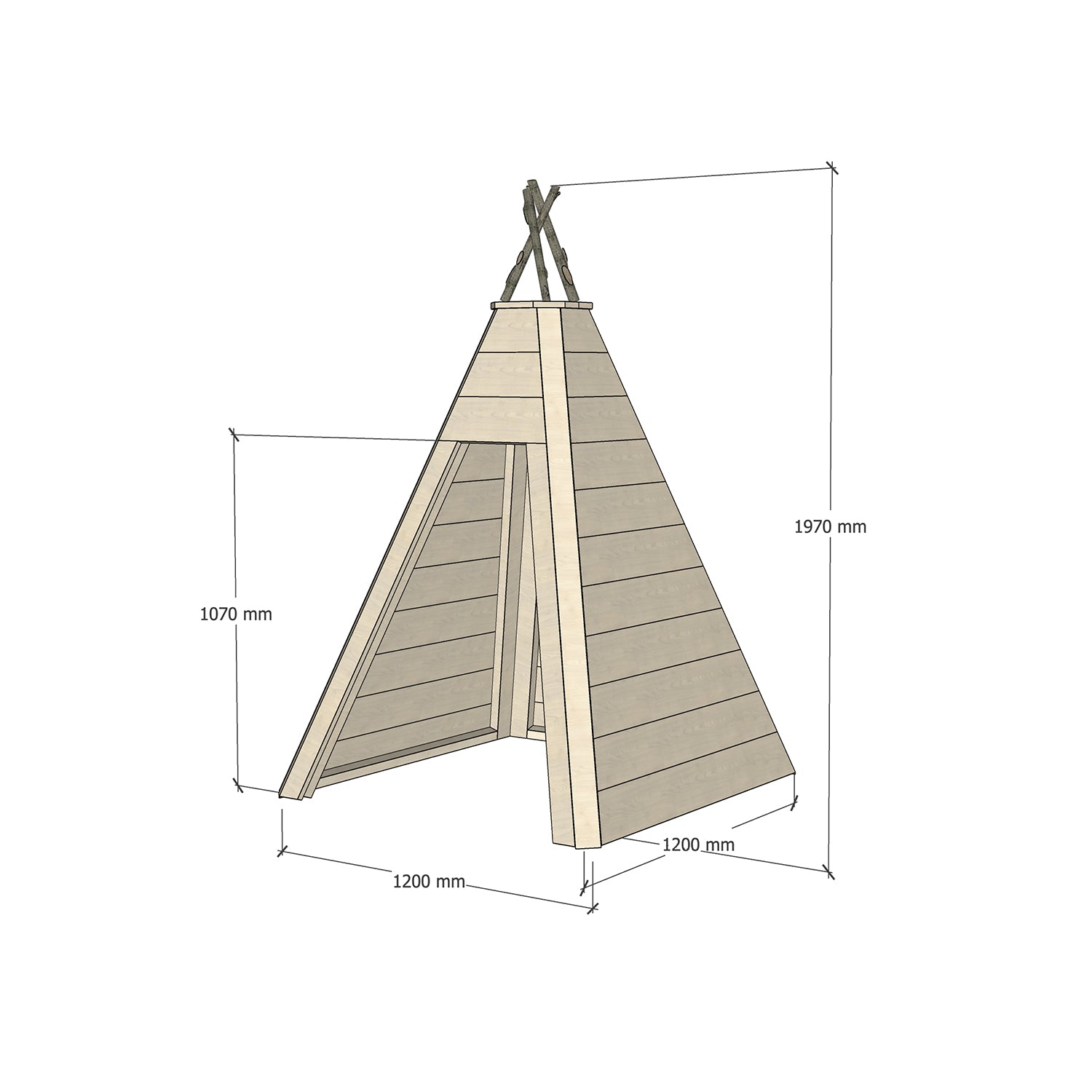 Timber Teepee Cubby Houses – Castle and Cubby