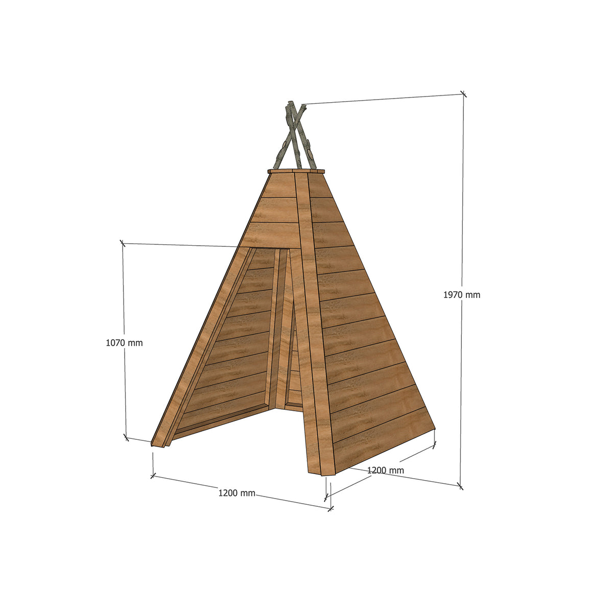 Timber Teepee Cubby Houses – Castle and Cubby