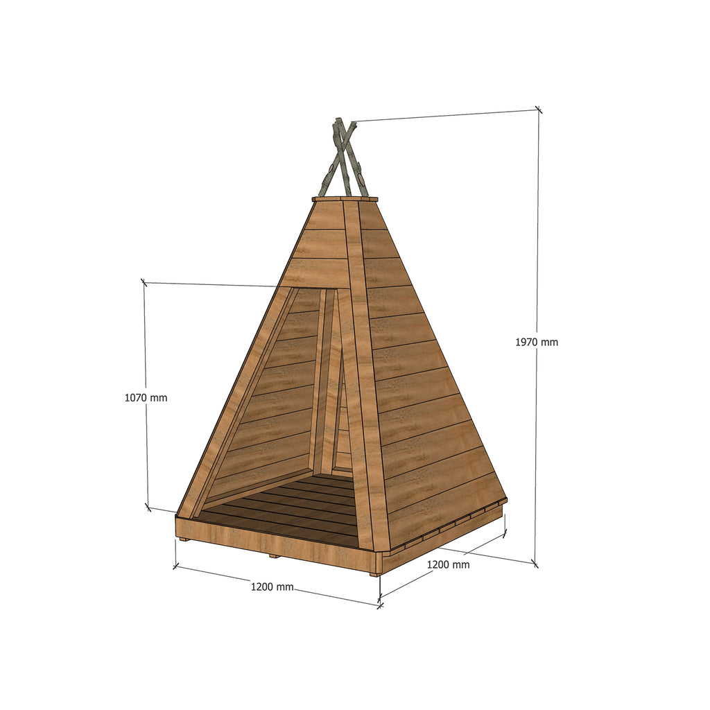 Timber Teepee Cubby Houses – Castle and Cubby