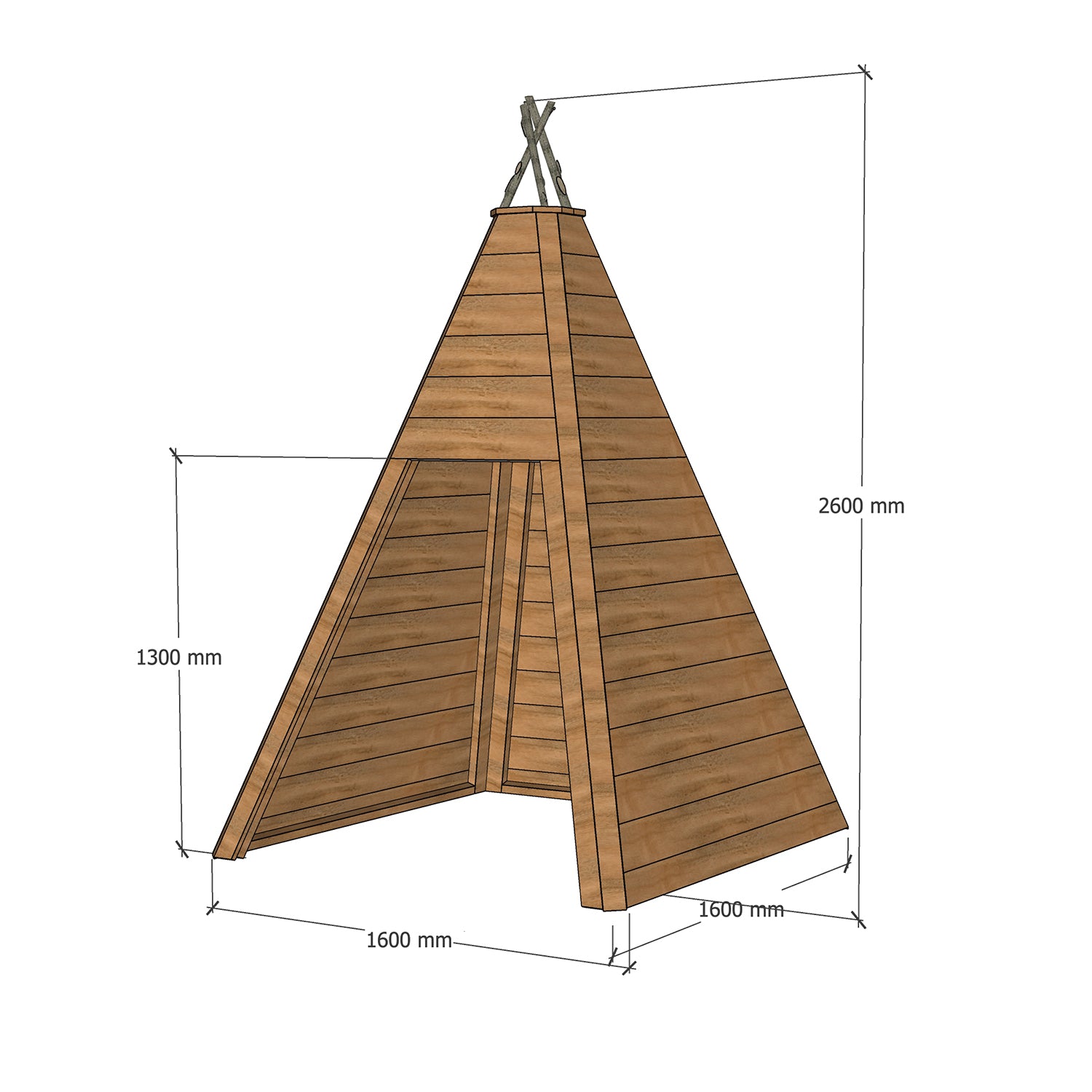 Timber Teepee Cubby Houses – Castle and Cubby